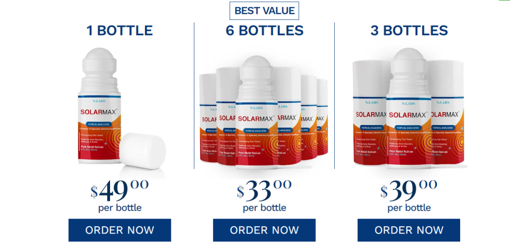 SolarMax Pain Relief- Reduce Your Body Inflammation & Joint Pain